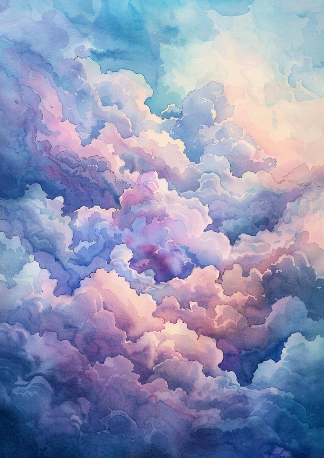 50+ Watercolor Clouds Painting Ideas to Elevate Your Art (Plus FREE ...