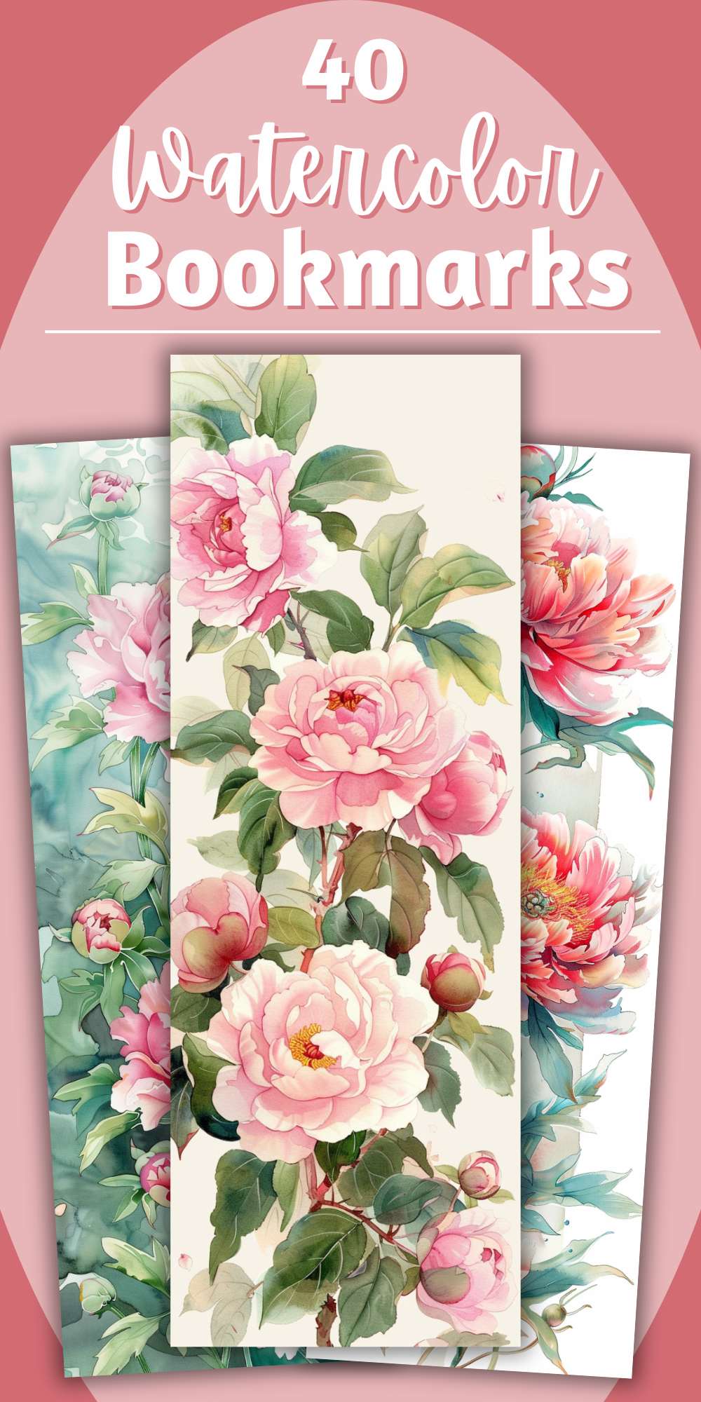 40 Free Printable Bookmarks: Whimsical Watercolor Designs for Book ...