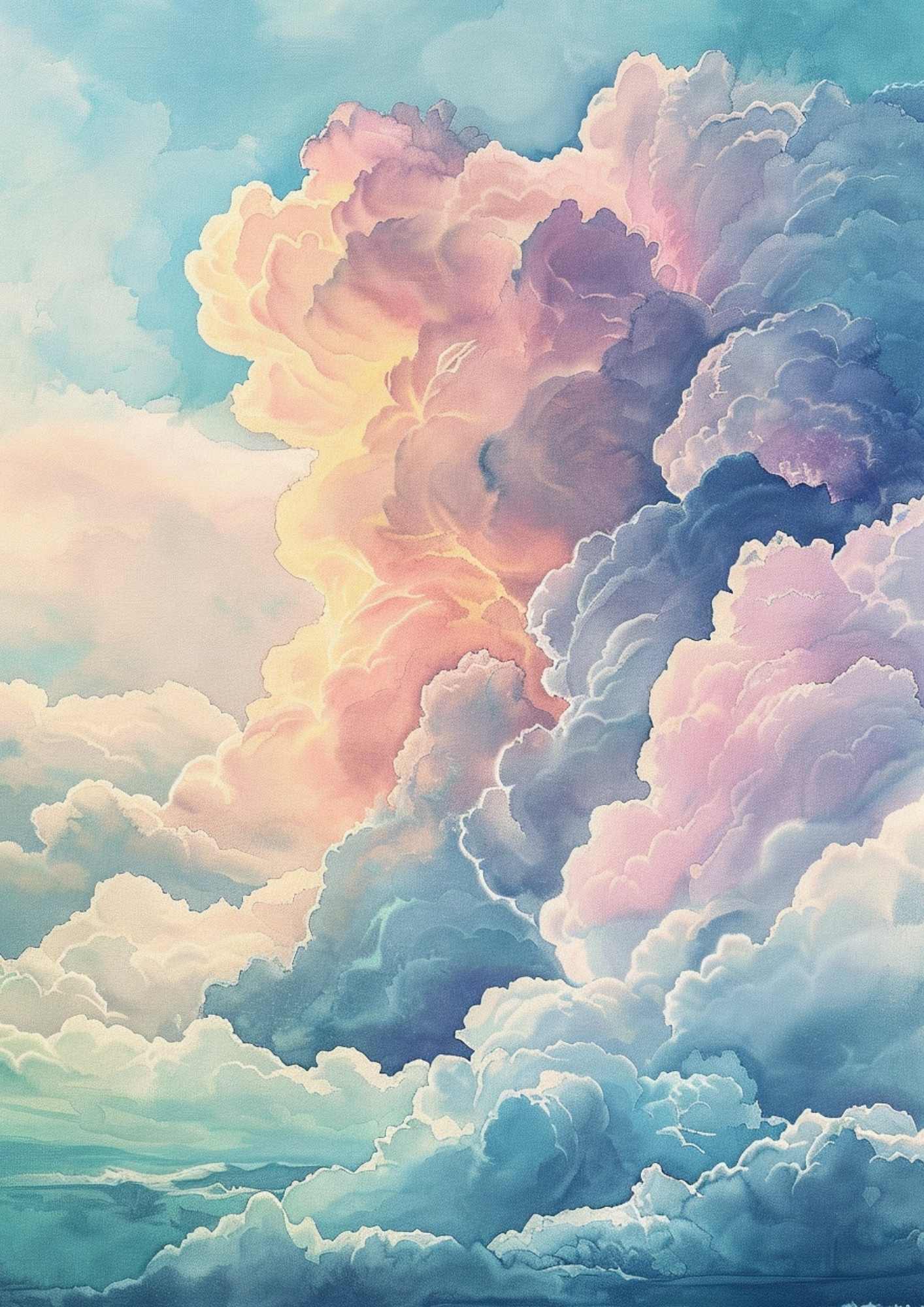 50+ Watercolor Clouds Painting Ideas to Elevate Your Art (Plus FREE ...