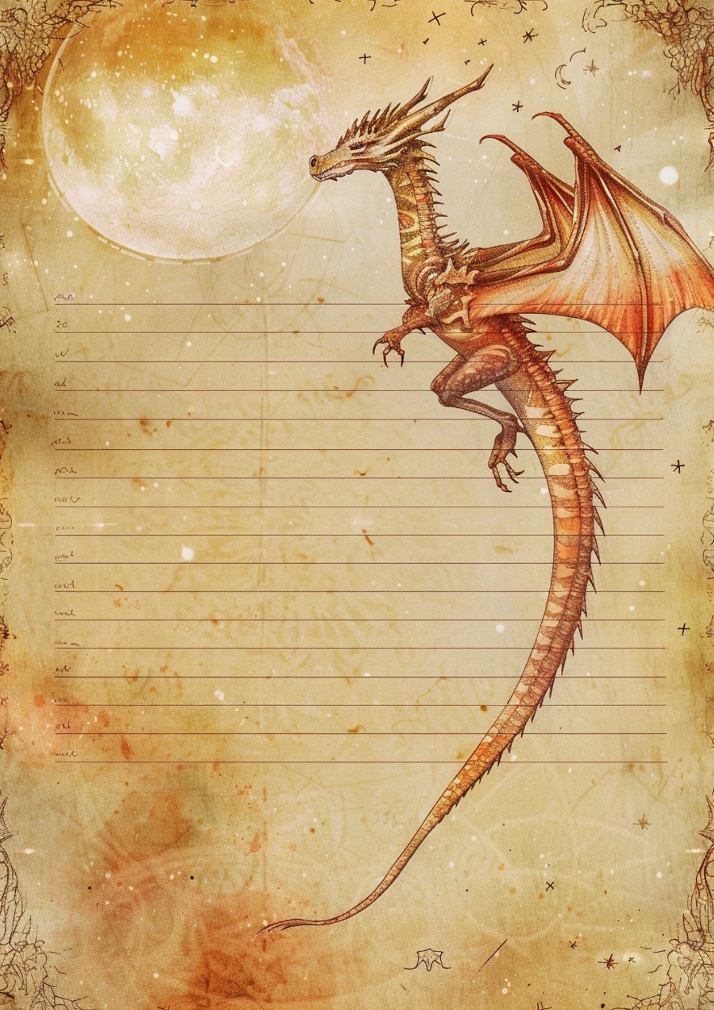 Mystical Dragon Junk Journal Kit: 83 High-Quality Pages, ATC, Ephemera ...