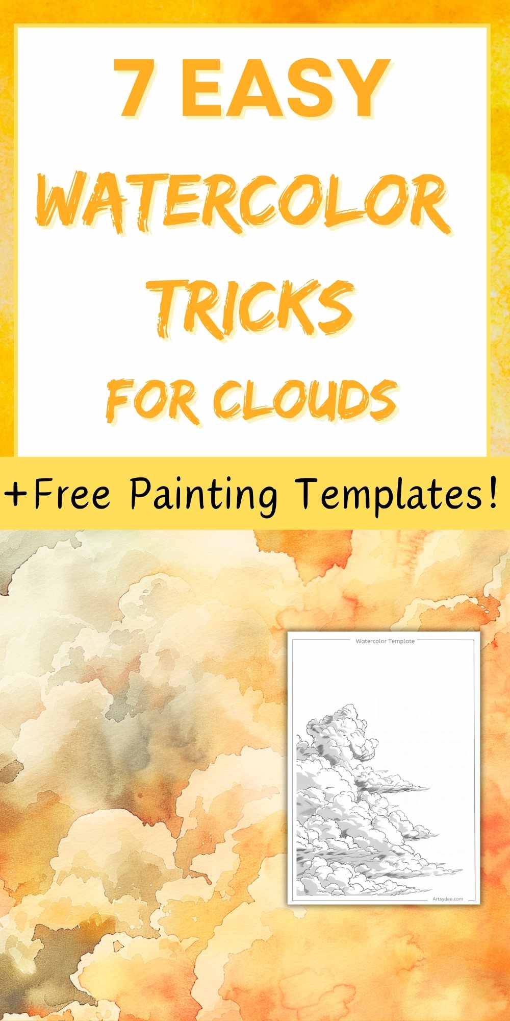 50+ Watercolor Clouds Painting Ideas to Elevate Your Art (Plus FREE ...