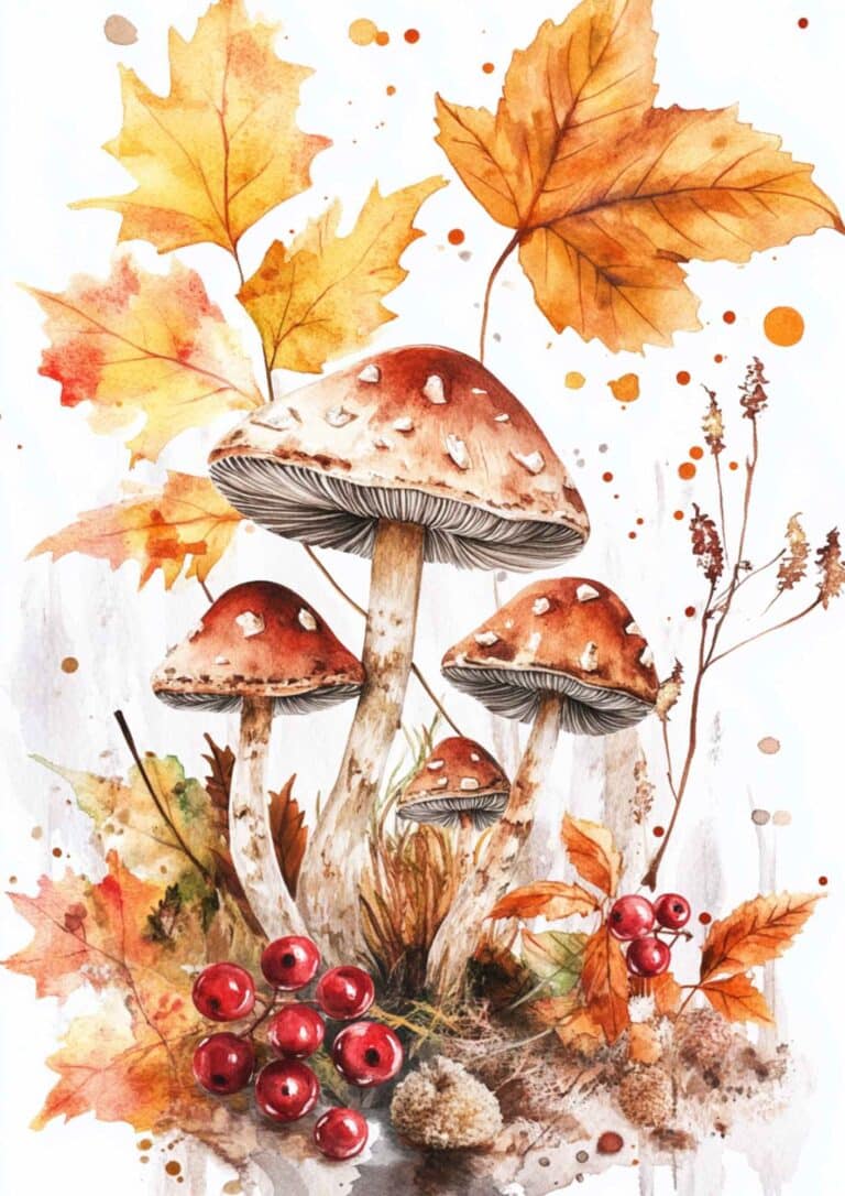 40+ Fall Watercolor Ideas (+FREE Printable Watercolor Templates ...