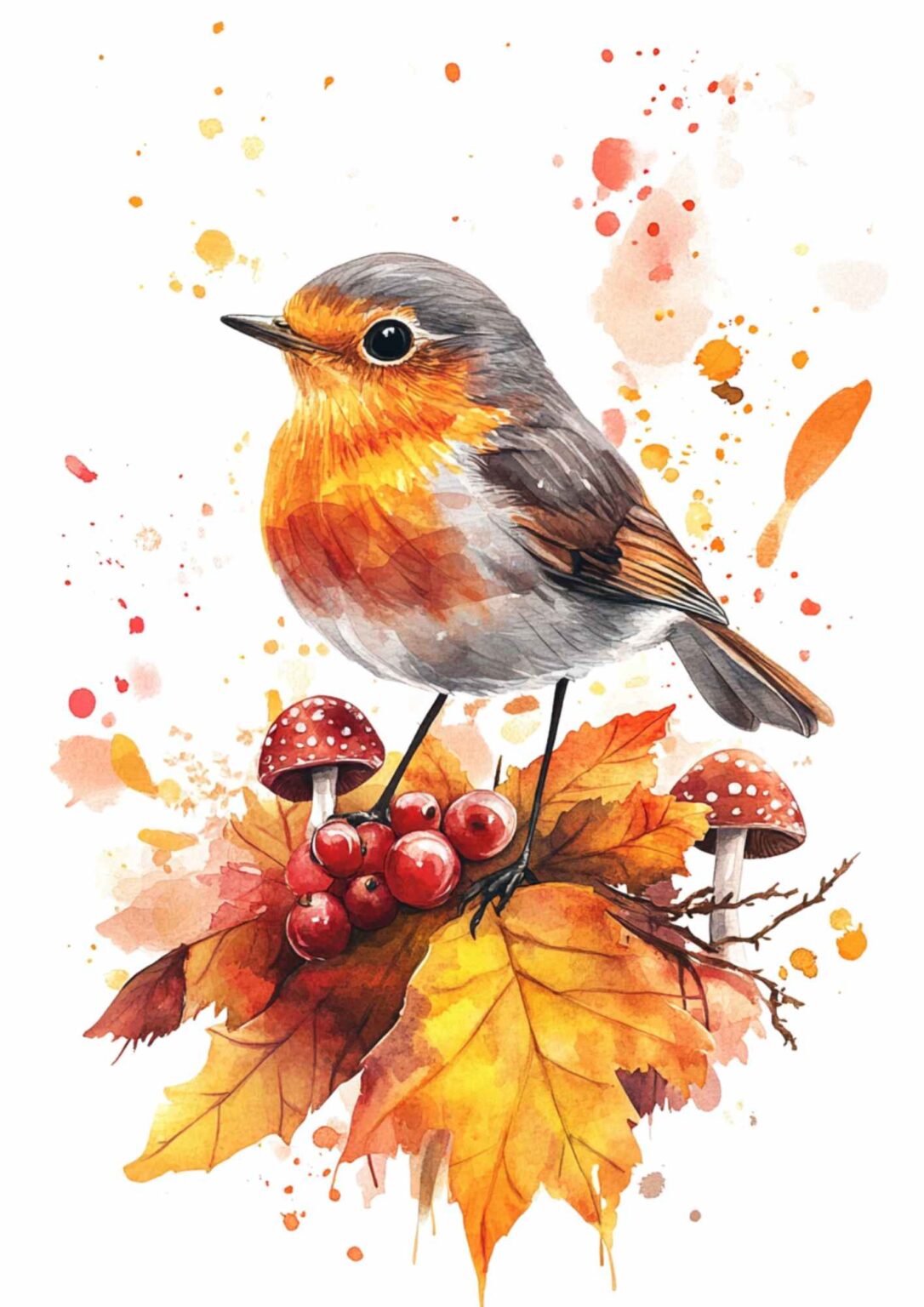 40+ Fall Watercolor Ideas (+FREE Printable Watercolor Templates ...