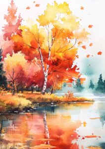 40+ Fall Watercolor Ideas (+FREE Printable Watercolor Templates ...