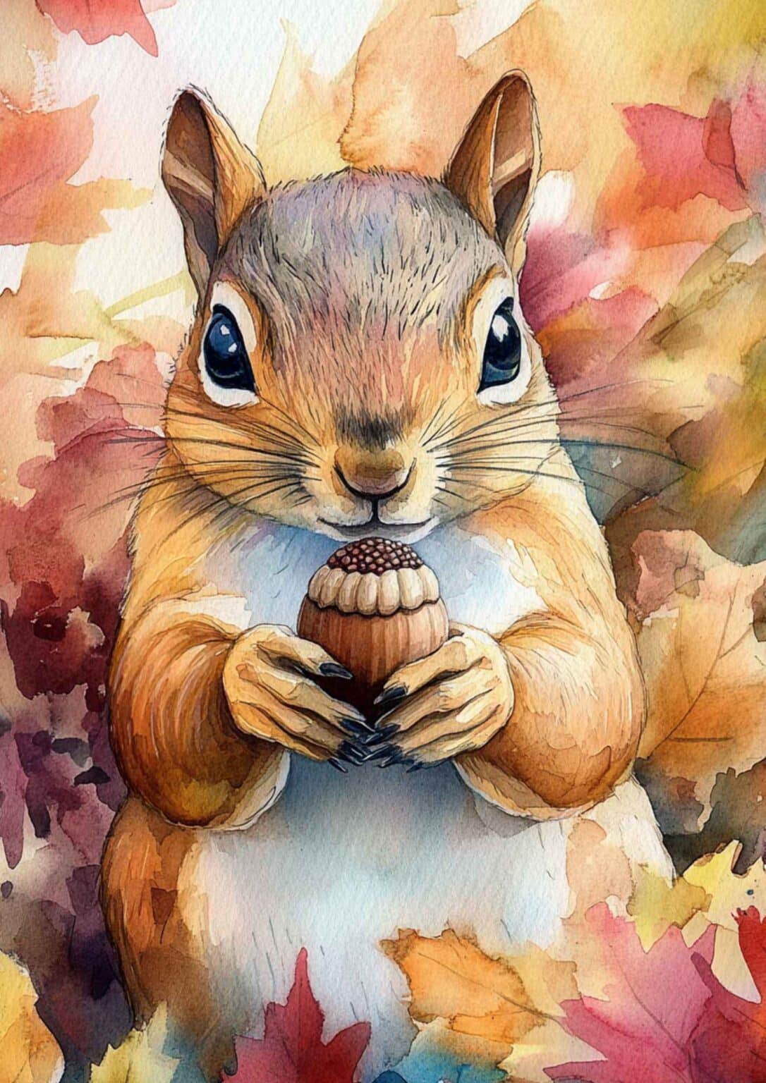 40+ Fall Watercolor Ideas (+FREE Printable Watercolor Templates ...