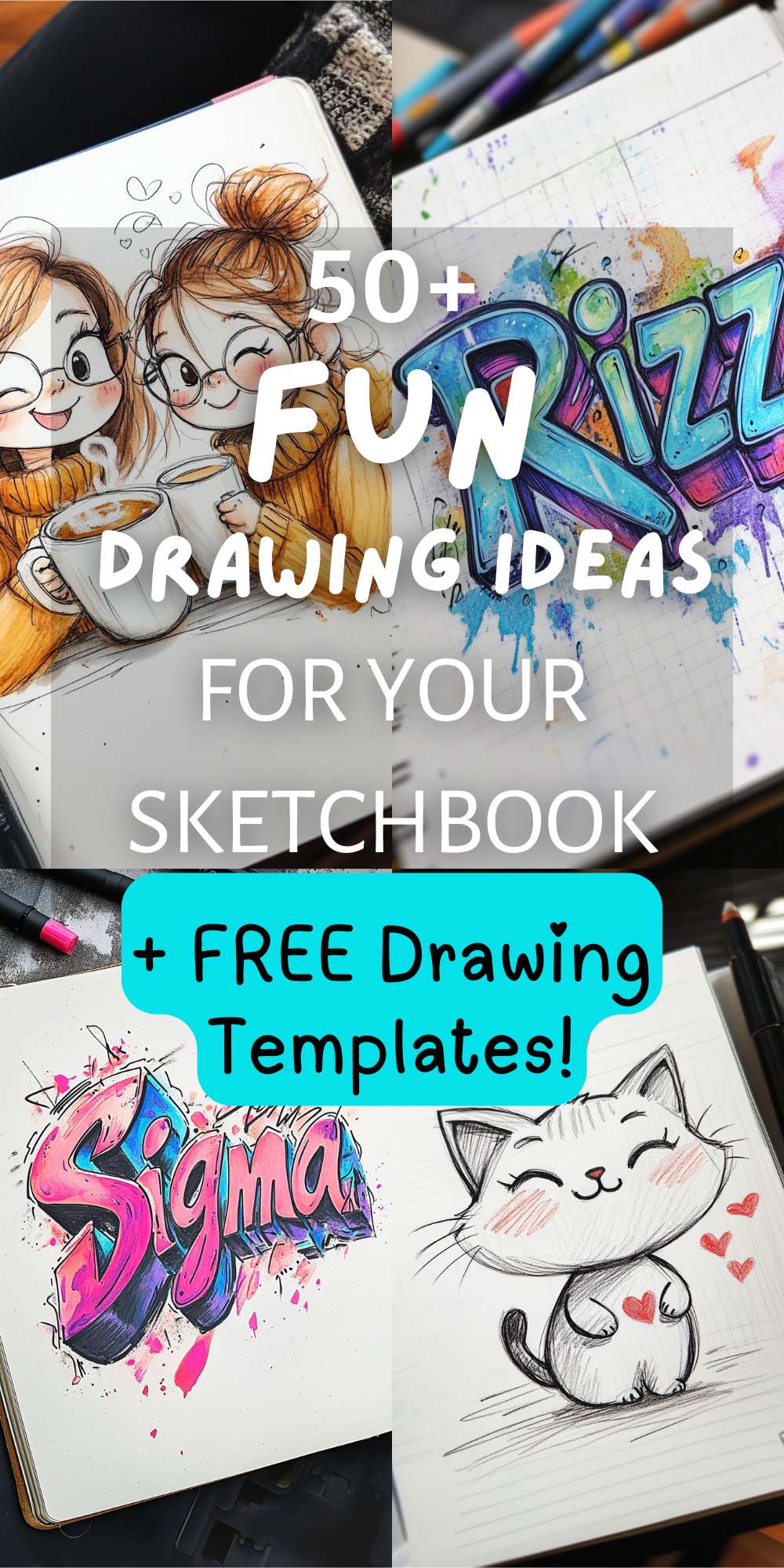 50+ Fun Drawing Ideas & Amazing Sketches To Fill Your Sketchbook! (+Free Printable Drawing ...
