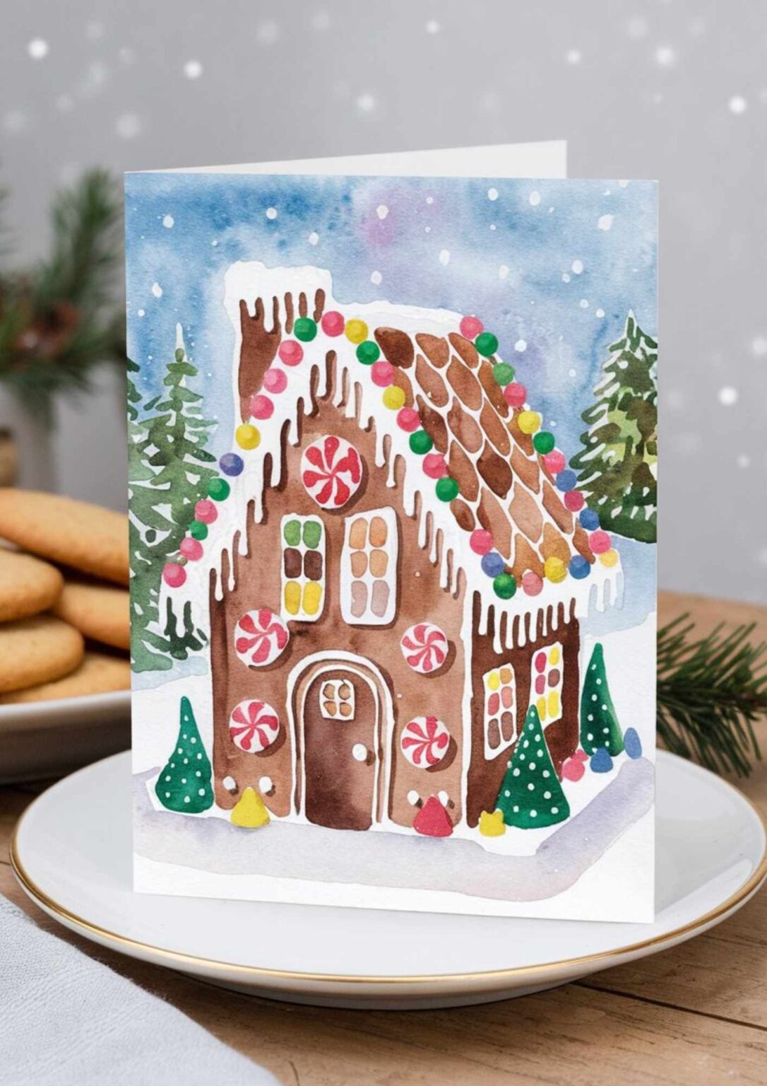 70+ Watercolor Christmas Card Art Ideas (+Free Printable Templates ...