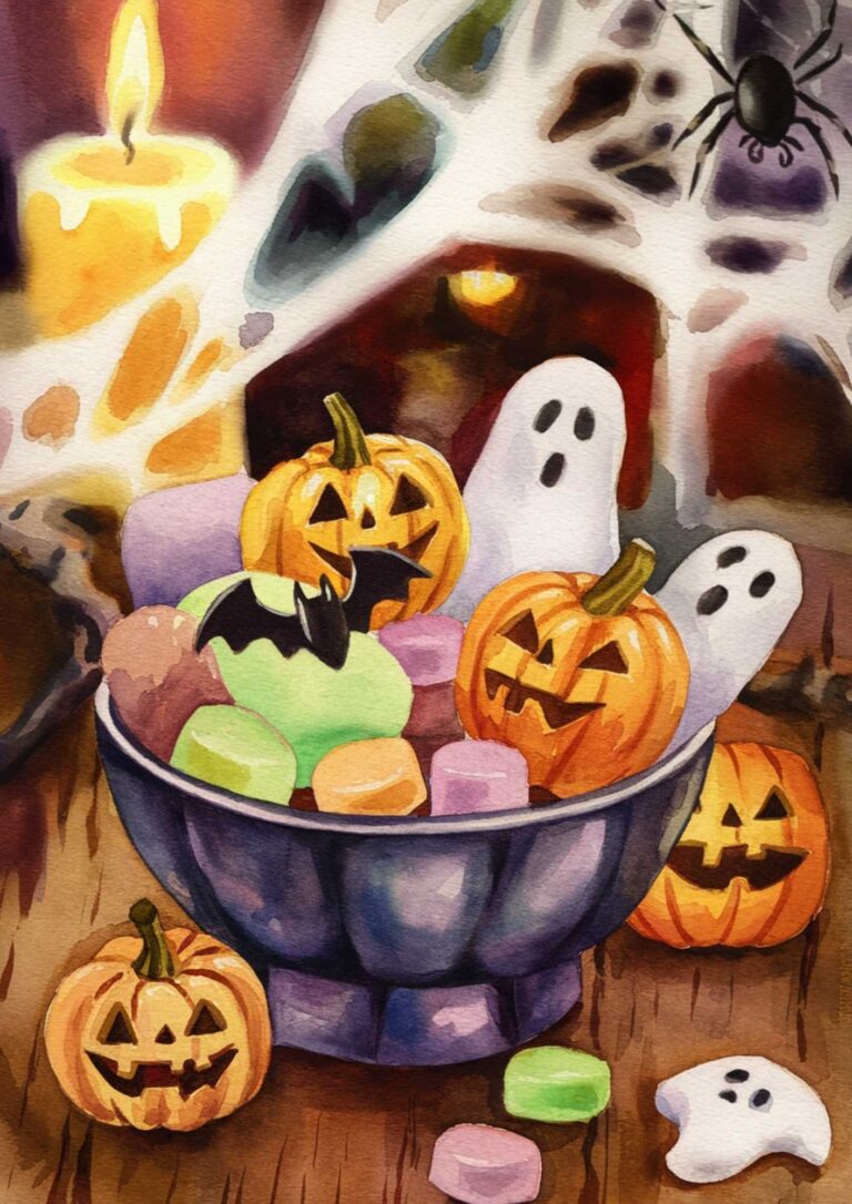 40+ Halloween Watercolor Ideas (+FREE Printable Painting Templates ...