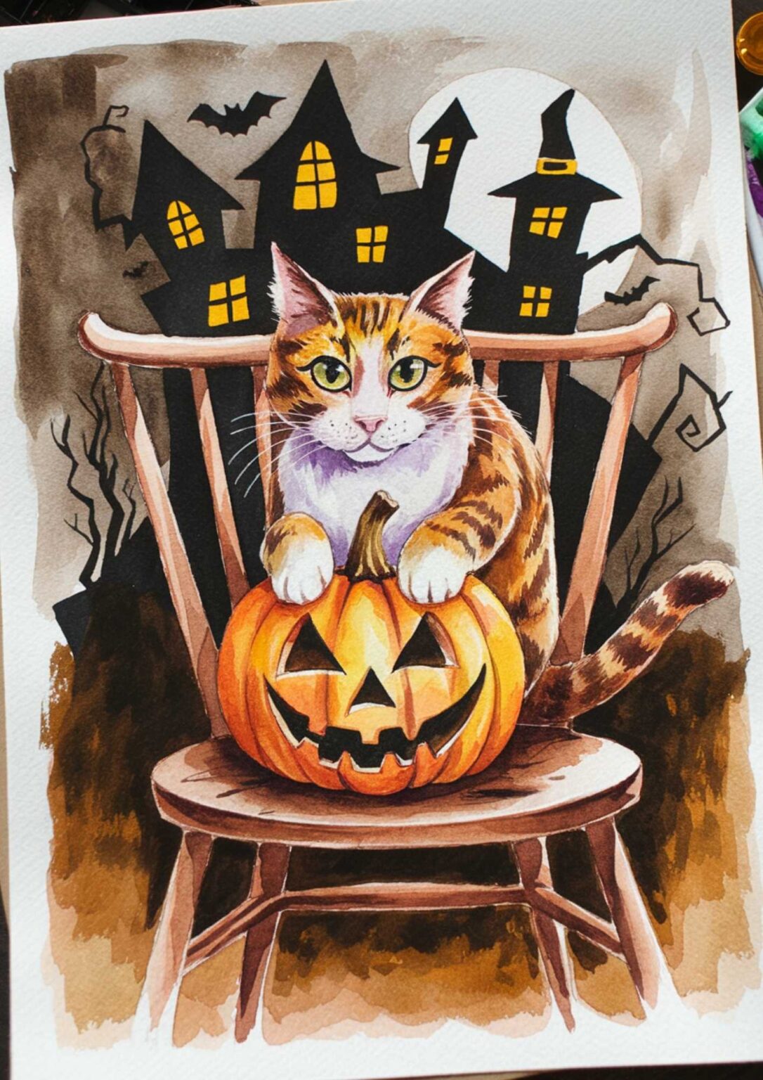 40+ Halloween Watercolor Ideas (+FREE Printable Painting Templates ...