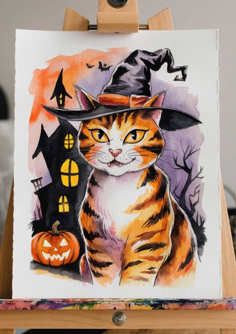 40+ Halloween Watercolor Ideas (+FREE Printable Painting Templates ...