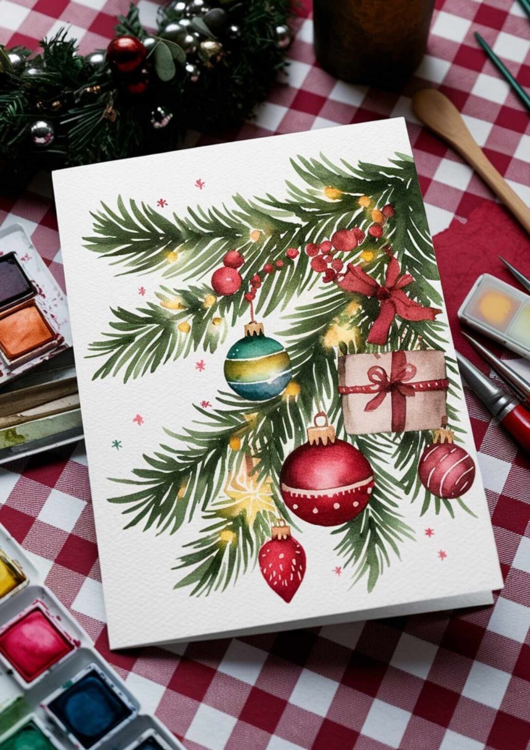 70+ Watercolor Christmas Card Art Ideas (+Free Printable Templates ...