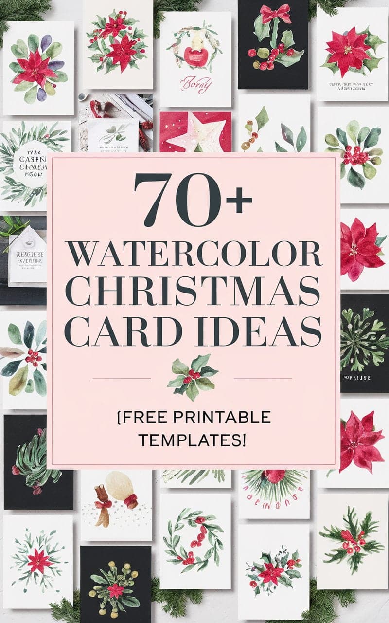 70+ Watercolor Christmas Card Art Ideas (+Free Printable Templates ...