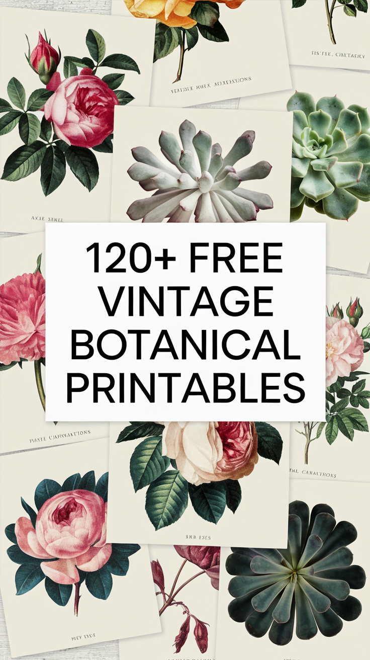 120+ Free Vintage Botanical Printables + Creative Ways to Use Them ...