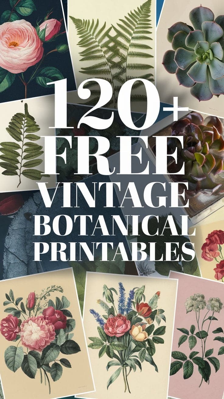 120+ Free Vintage Botanical Printables + Creative Ways to Use Them ...