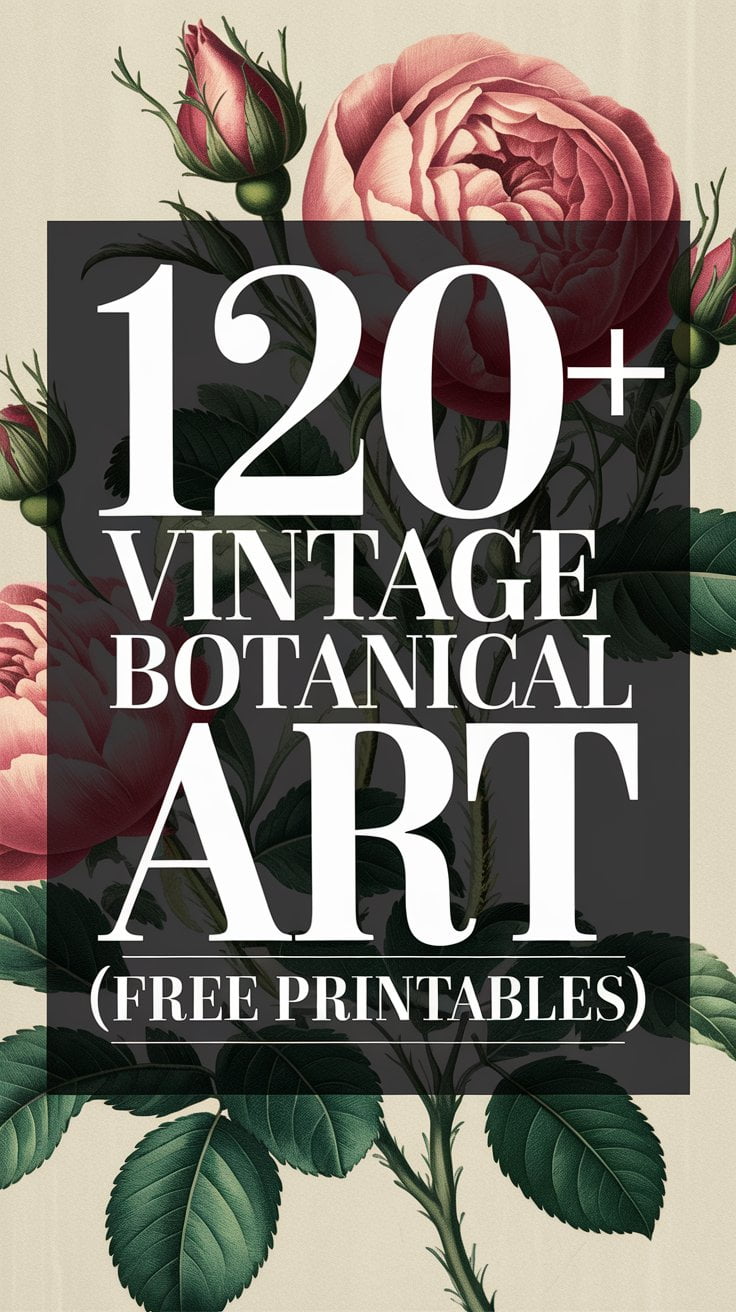 120+ Free Vintage Botanical Printables + Creative Ways to Use Them ...