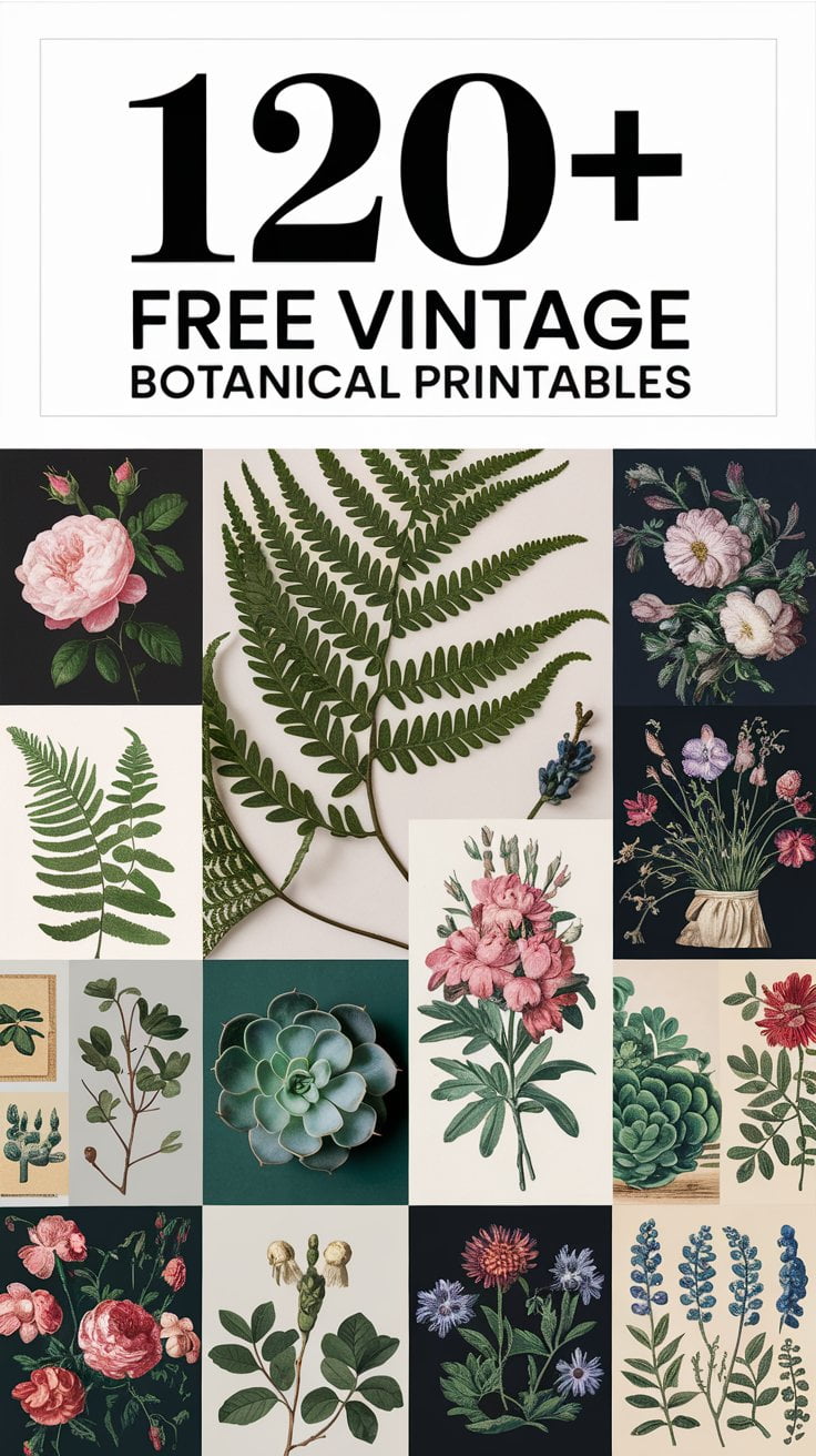 120+ Free Vintage Botanical Printables + Creative Ways to Use Them ...