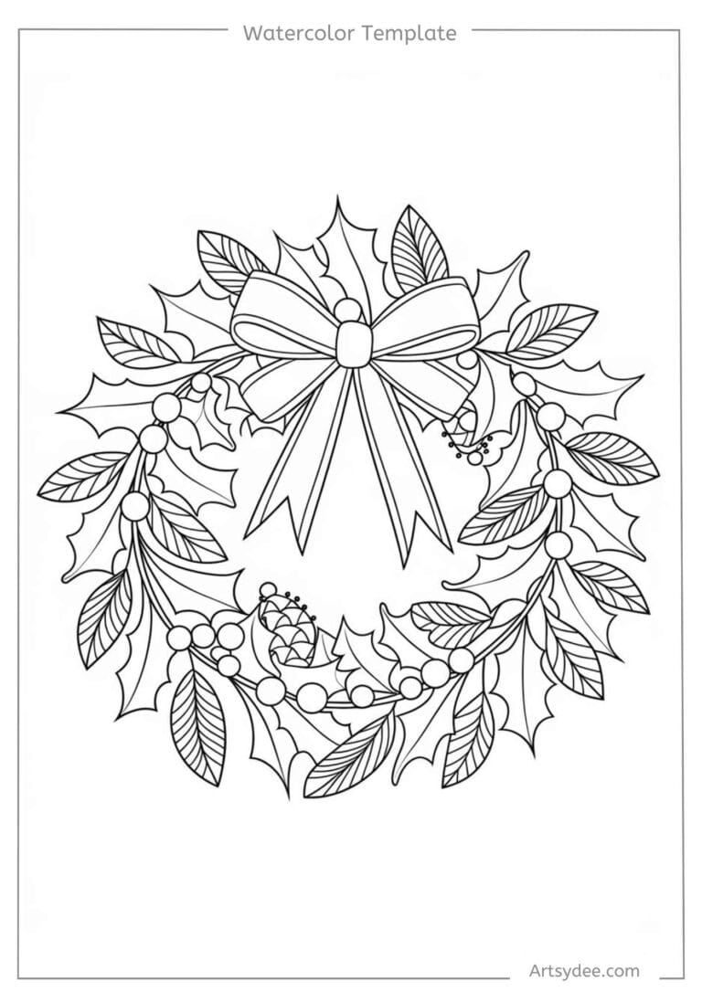 60+ Christmas Watercolor Templates (+5 Free Printables!) - Artsydee ...