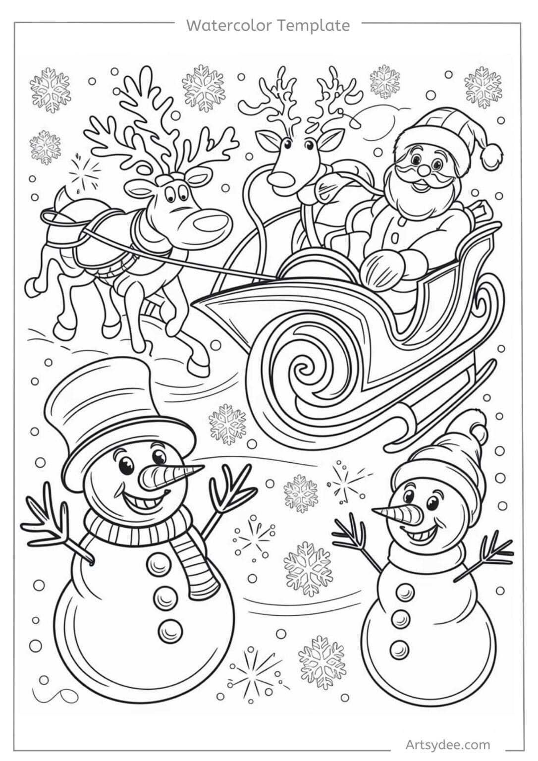 60+ Christmas Watercolor Templates (+5 Free Printables!) - Artsydee ...