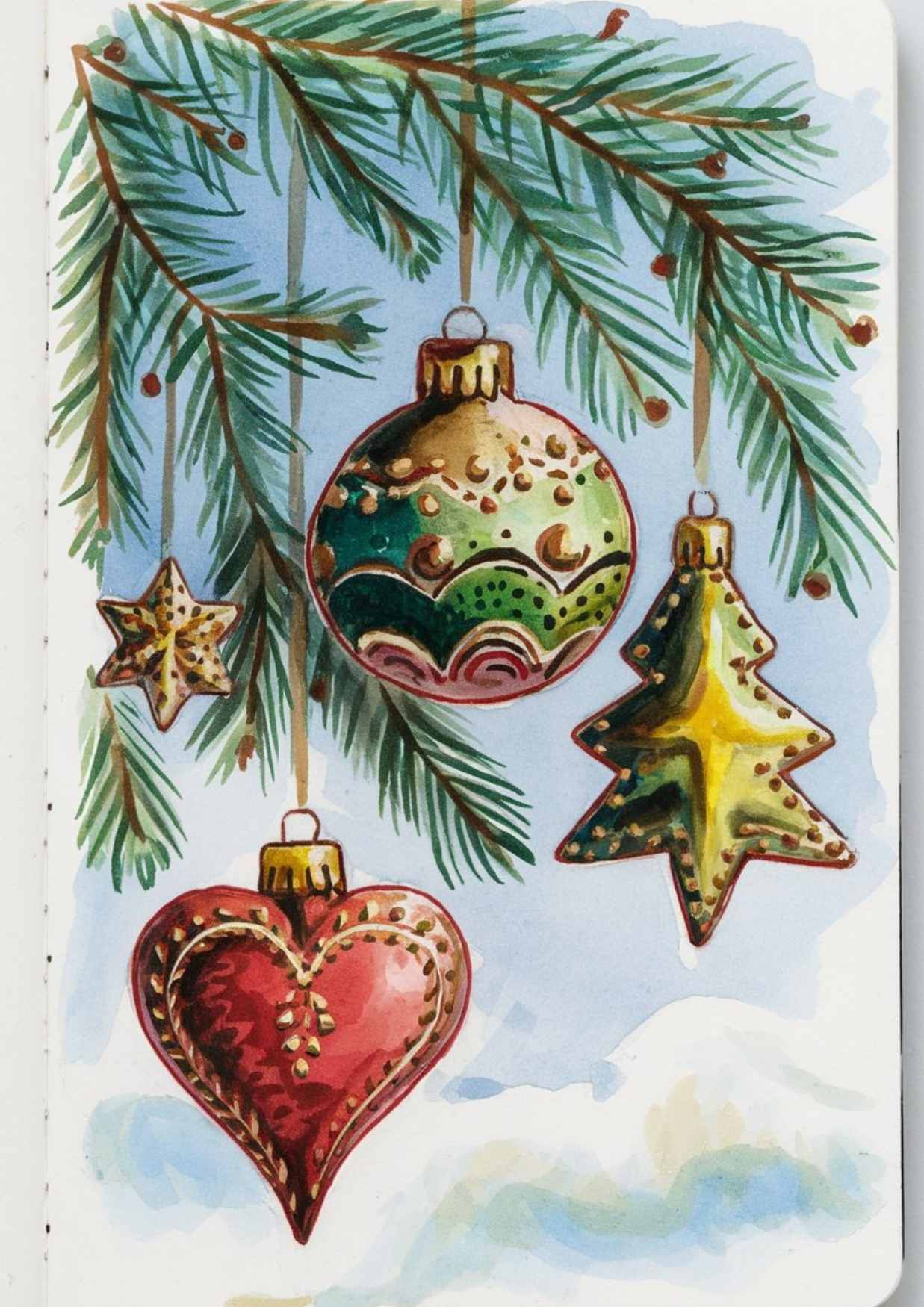 50+ Christmas Watercolor Ideas to Try This Holiday Season! - Artsydee ...