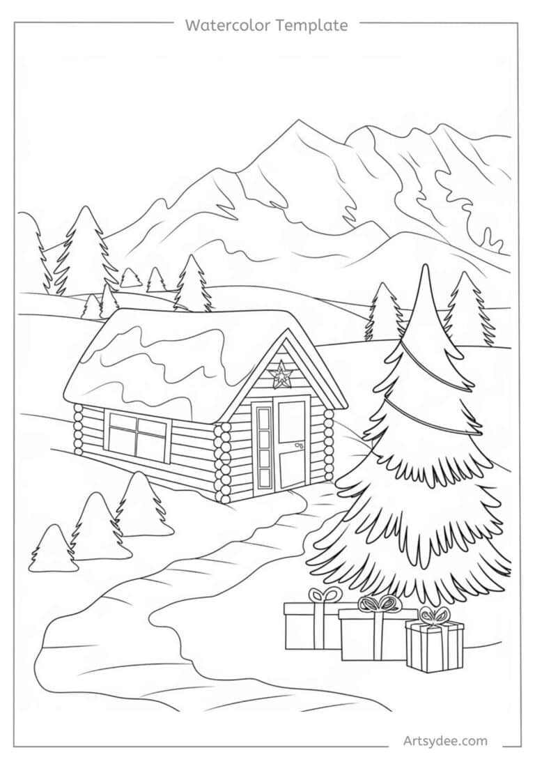 60+ Christmas Watercolor Templates (+5 Free Printables!) - Artsydee ...