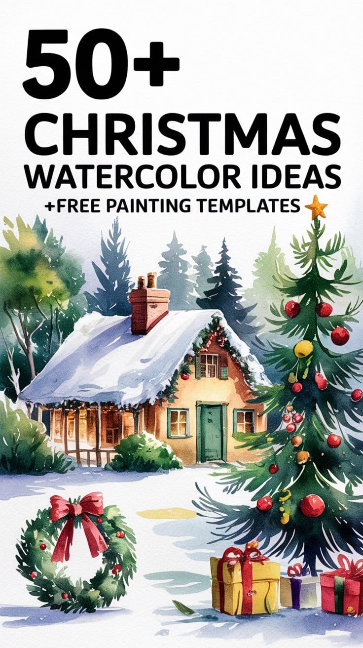 50+ Christmas Watercolor Ideas to Try This Holiday Season! - Artsydee ...