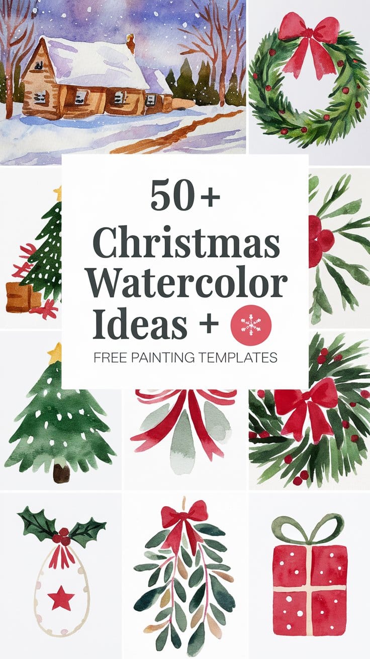 50+ Christmas Watercolor Ideas to Try This Holiday Season! - Artsydee ...