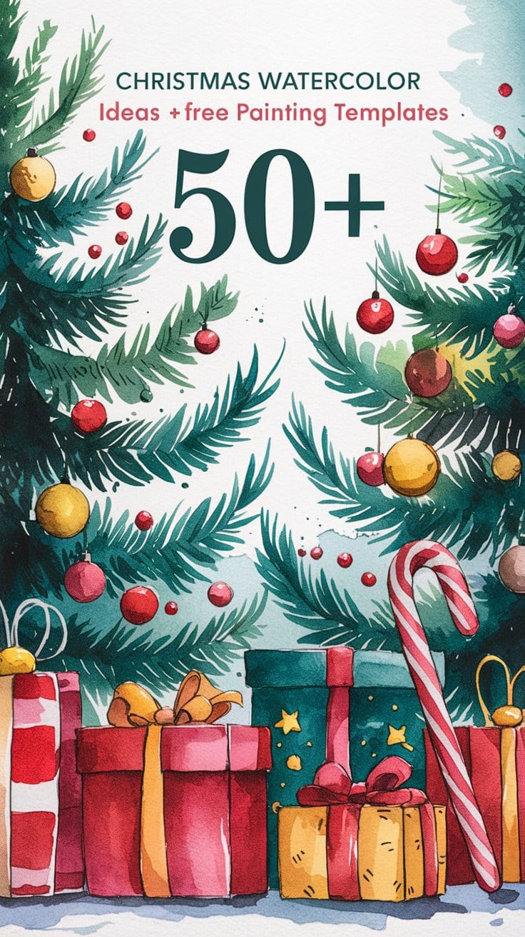 50+ Christmas Watercolor Ideas to Try This Holiday Season! - Artsydee ...