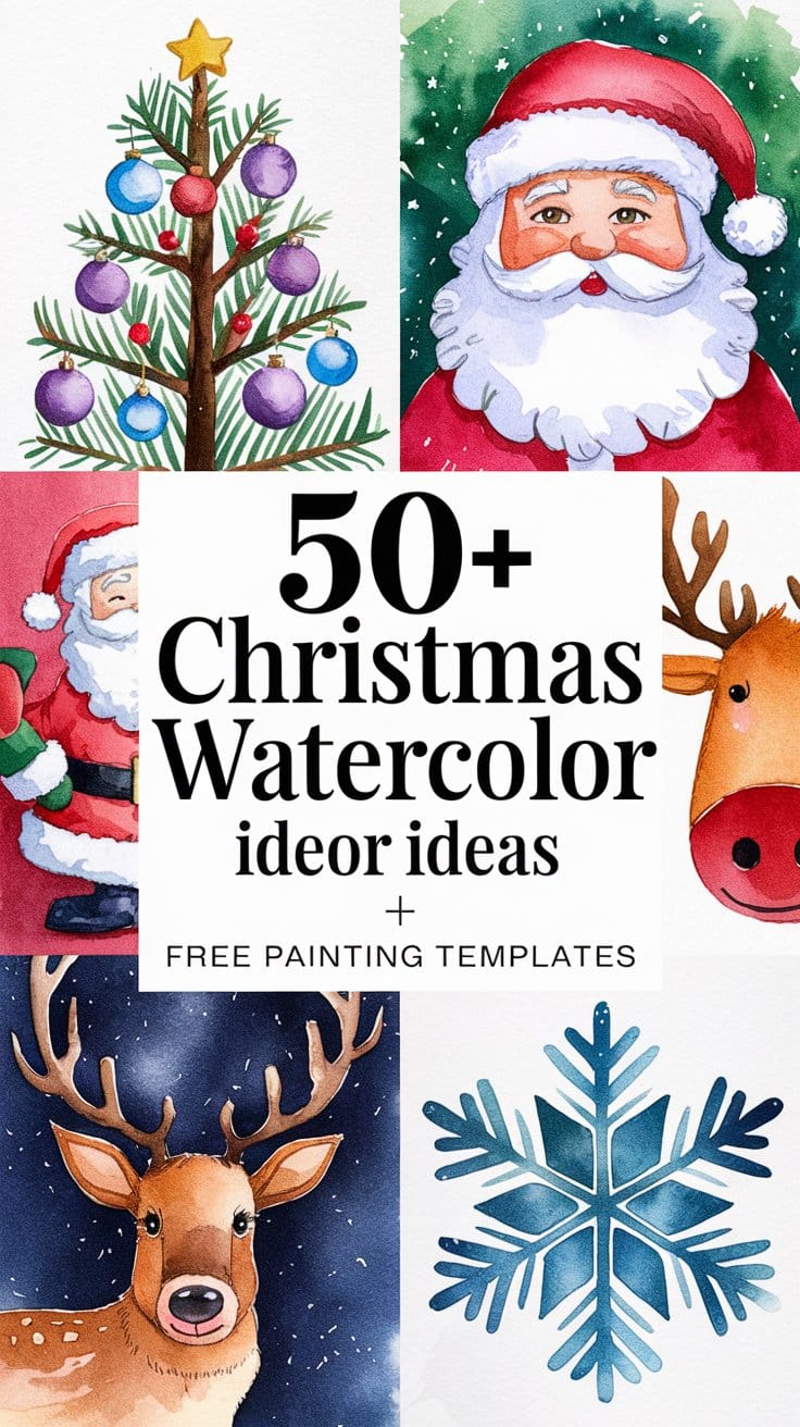 50+ Christmas Watercolor Ideas to Try This Holiday Season! - Artsydee ...
