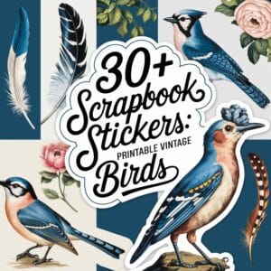 Vintage Bird Ephemera Sticker Collection: Printable Scrapbook Stickers ...