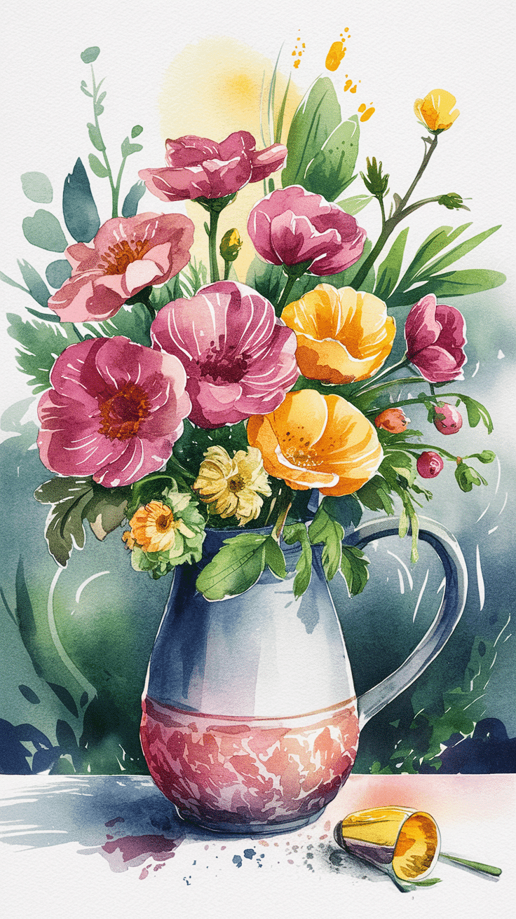 21 Easy Watercolor Inspo & Ideas for Beginners (+Free Printable ...