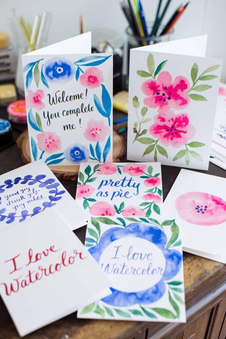 21 Easy Watercolor Inspo & Ideas for Beginners (+Free Printable ...