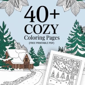 40+ Cozy Coloring Pages (Free Printable PDF!) - Artsydee - Drawing ...