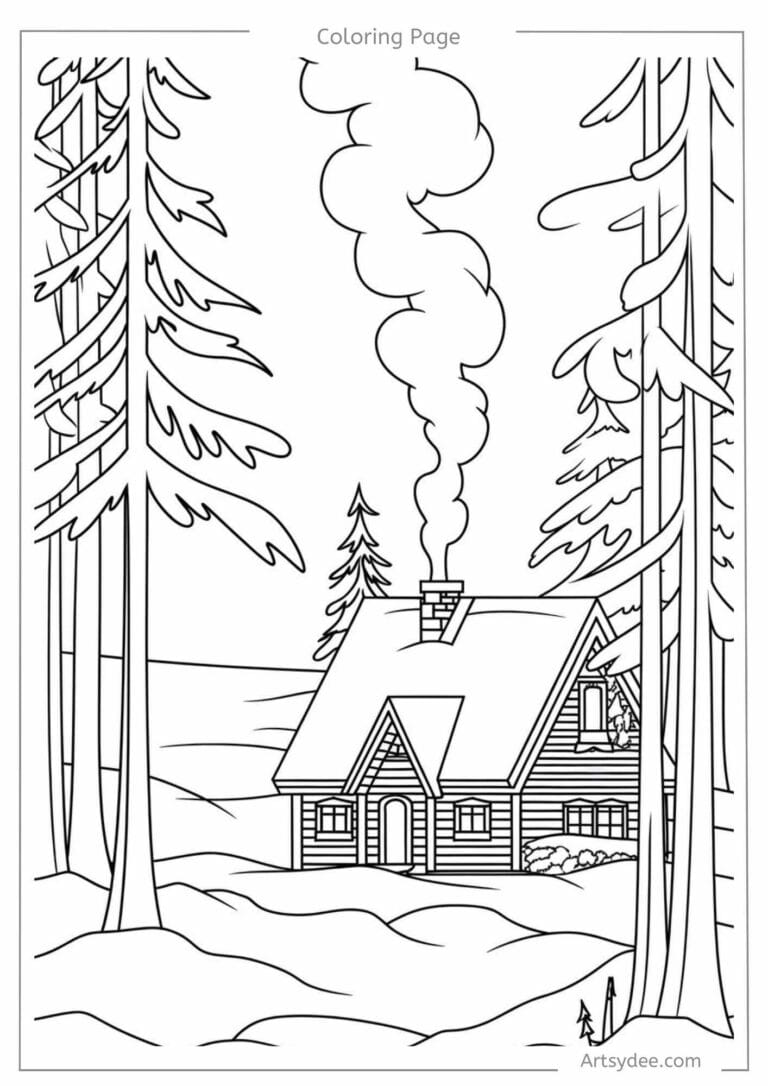 40+ Cozy Coloring Pages (Free Printable PDF!) - Artsydee - Drawing ...