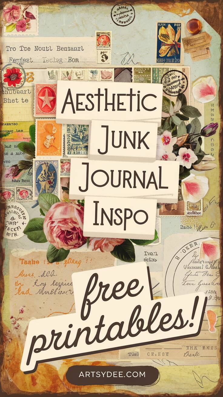 21 Junk Journal Inspo Aesthetic Ideas (+ Free Printable Junk Journal ...