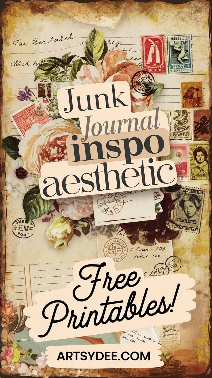 21 Junk Journal Inspo Aesthetic Ideas (+ Free Printable Junk Journal Pages) - Artsydee - Drawing ...