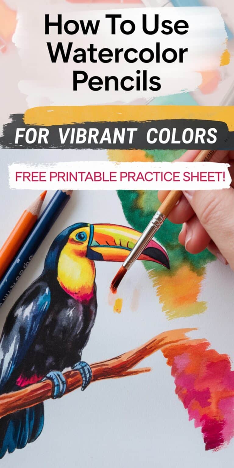 How to Use Watercolor Pencils for Vibrant Colors + Free Practice ...