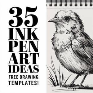 35 Ink Pen Art Ideas for Beginners + Free Drawing Templates! - Artsydee ...