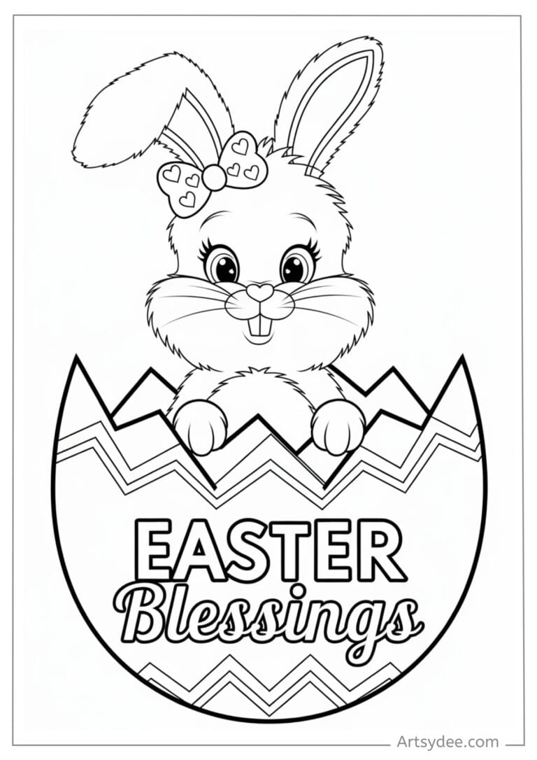 50+ Free Easter Coloring Pages for Kids & Adults - Artsydee - Drawing ...