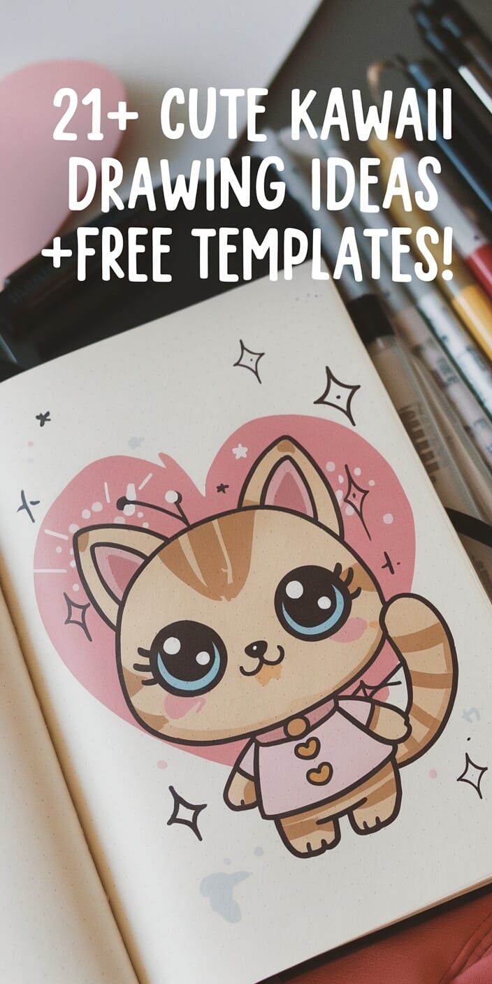 21+ Cute Kawaii Drawings for Beginners +FREE Drawing Templates ...