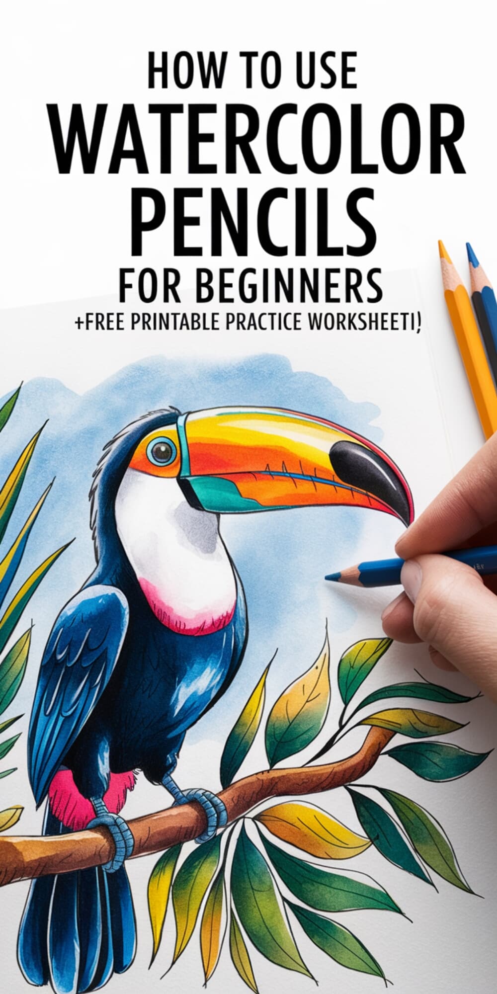 How to Use Watercolor Pencils for Beginners | Step-by-Step Tutorial ...