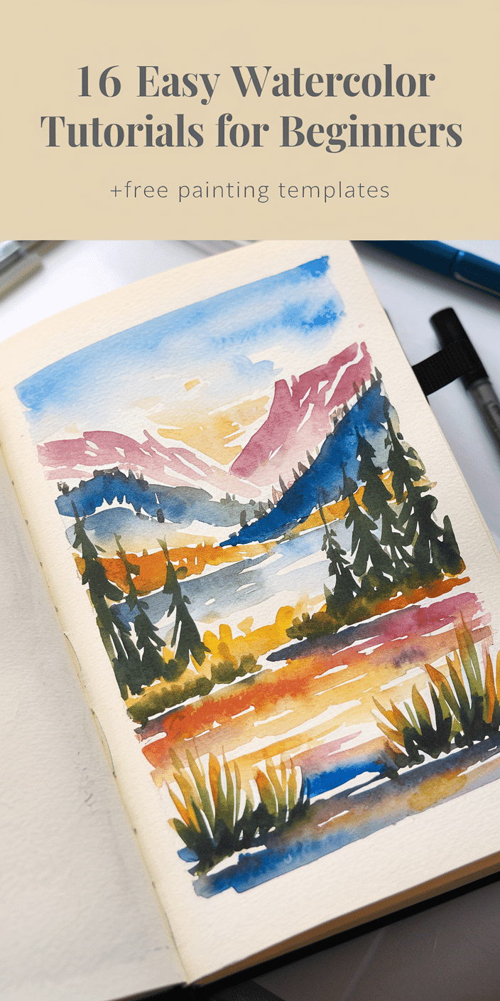 16+ Easy Watercolor Tutorials For Beginners +Free Painting Templates ...