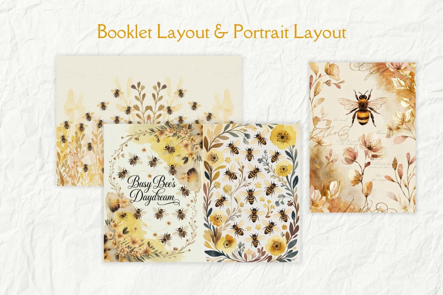 Honey Dreams Bee Junk Journal Kit – 71 Gorgeous Bee-Themed Pages ...