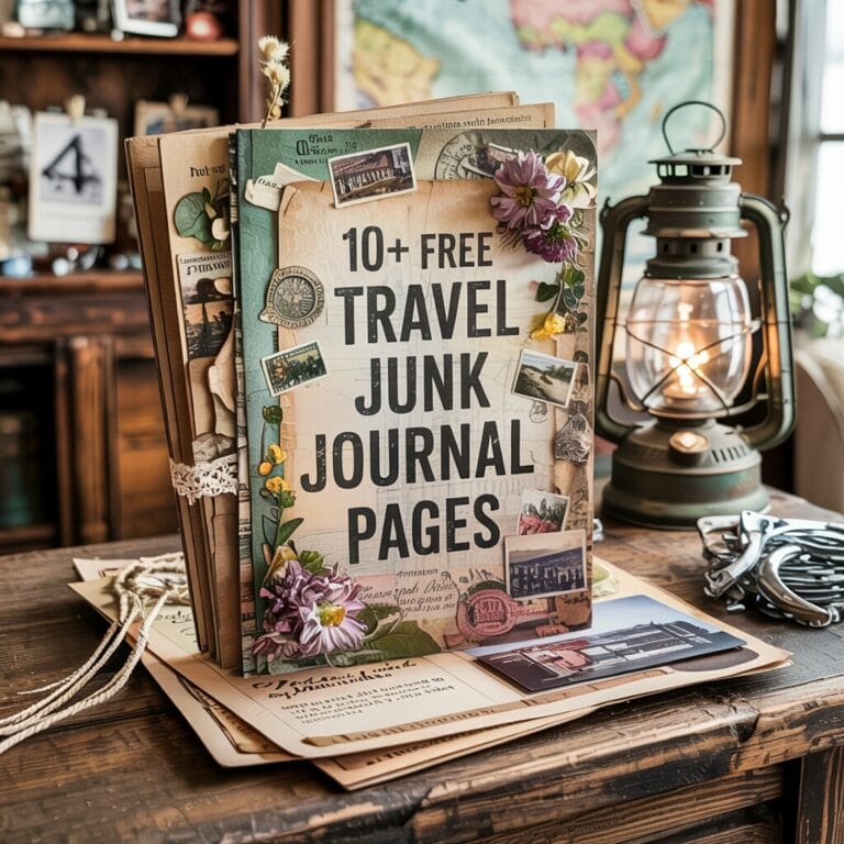 ️ 12 Free Travel Junk Journal Pages – Download & Get Inspired! - Artsydee - Drawing, Painting ...