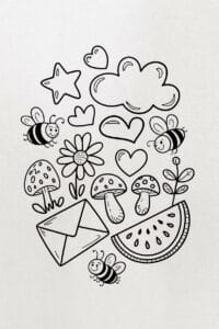 🐻 17 Easy Cute Drawings (+ Free Drawing Templates for Your Sketchbook ...
