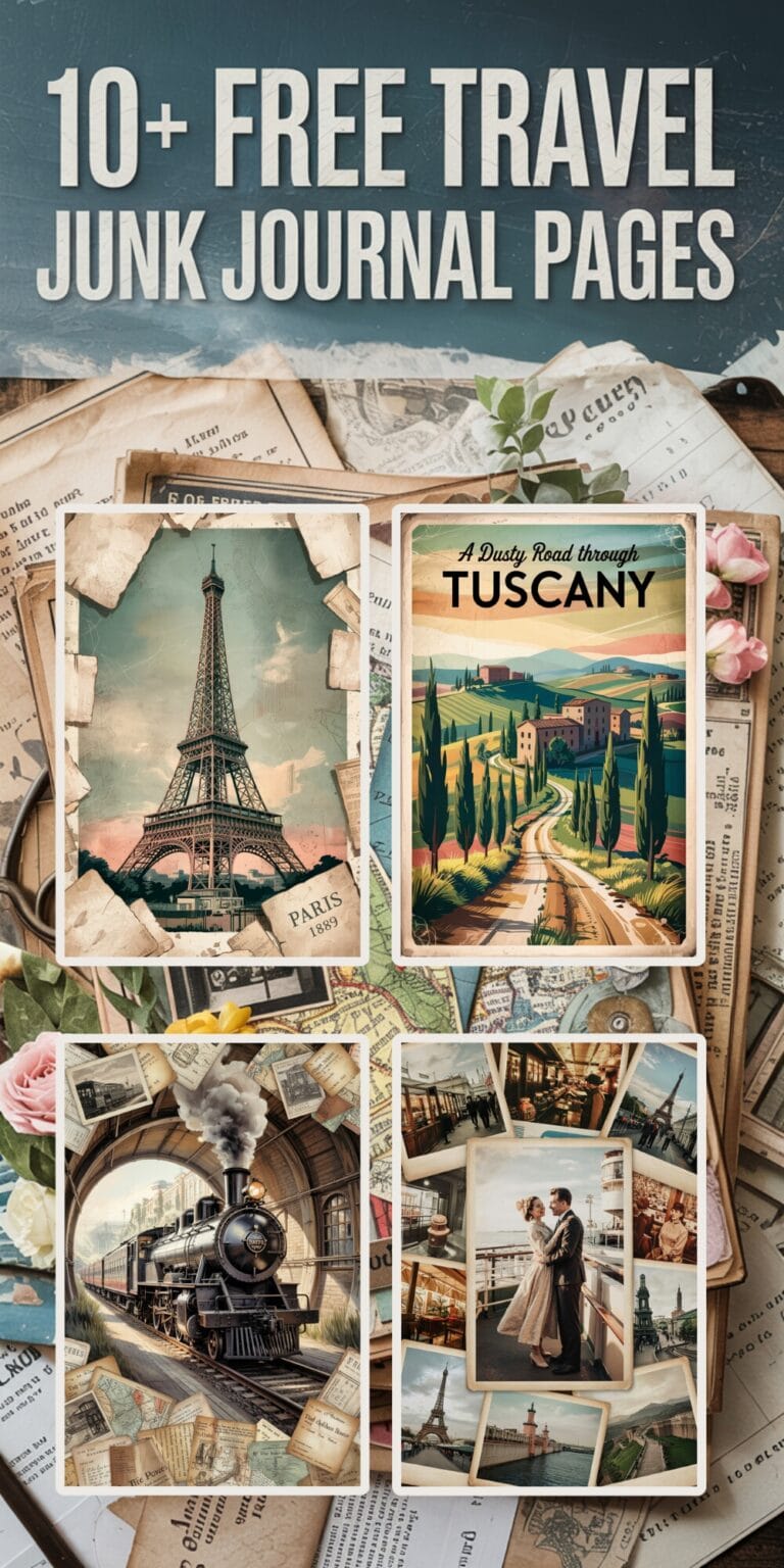 ️ 12 Free Travel Junk Journal Pages – Download & Get Inspired ...