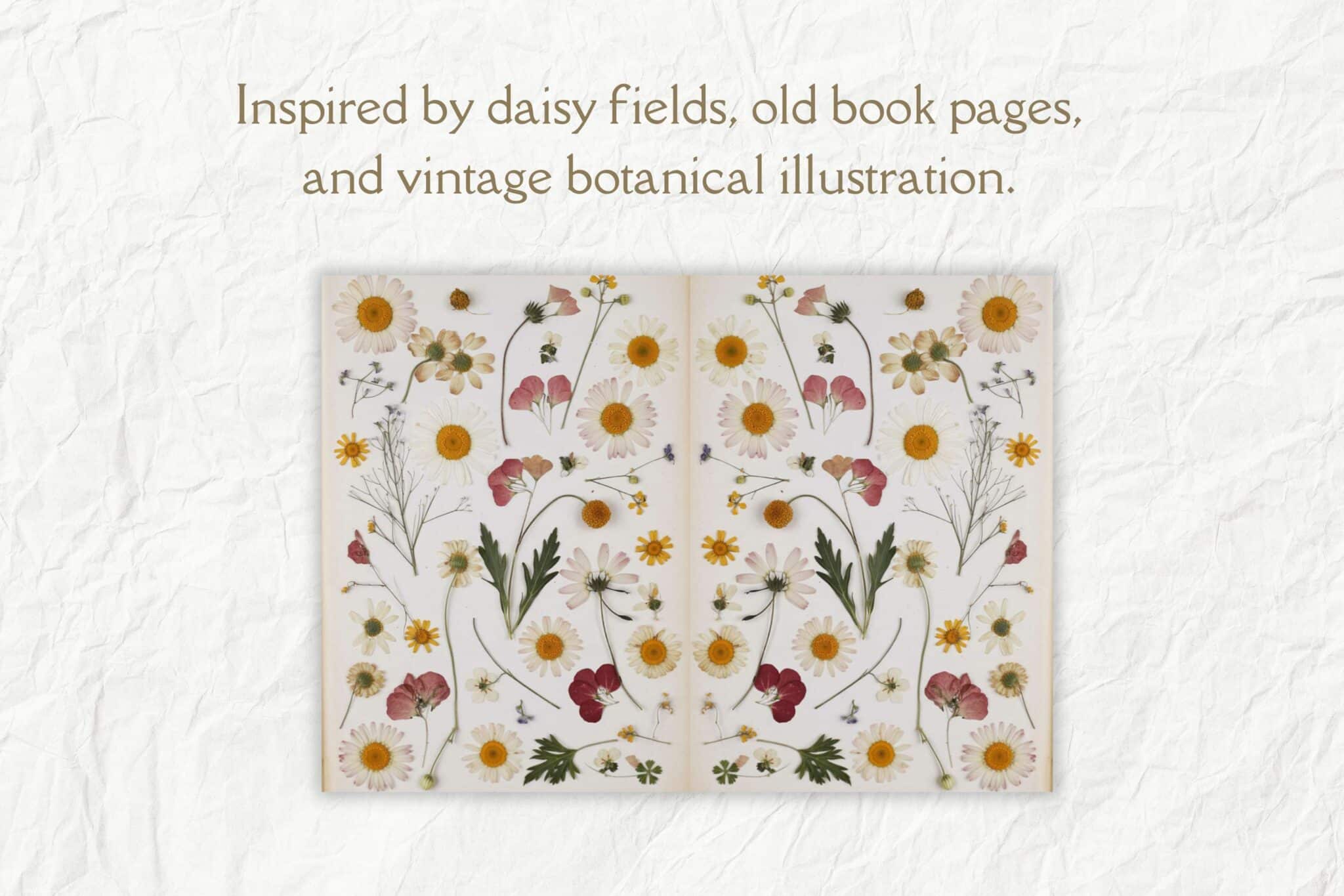 32 Pressed Flowers Botanical Papers (Junk Journal Filler Pages ...