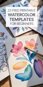 23 Free Printable Watercolor Templates for Beginners: Easy Designs to ...