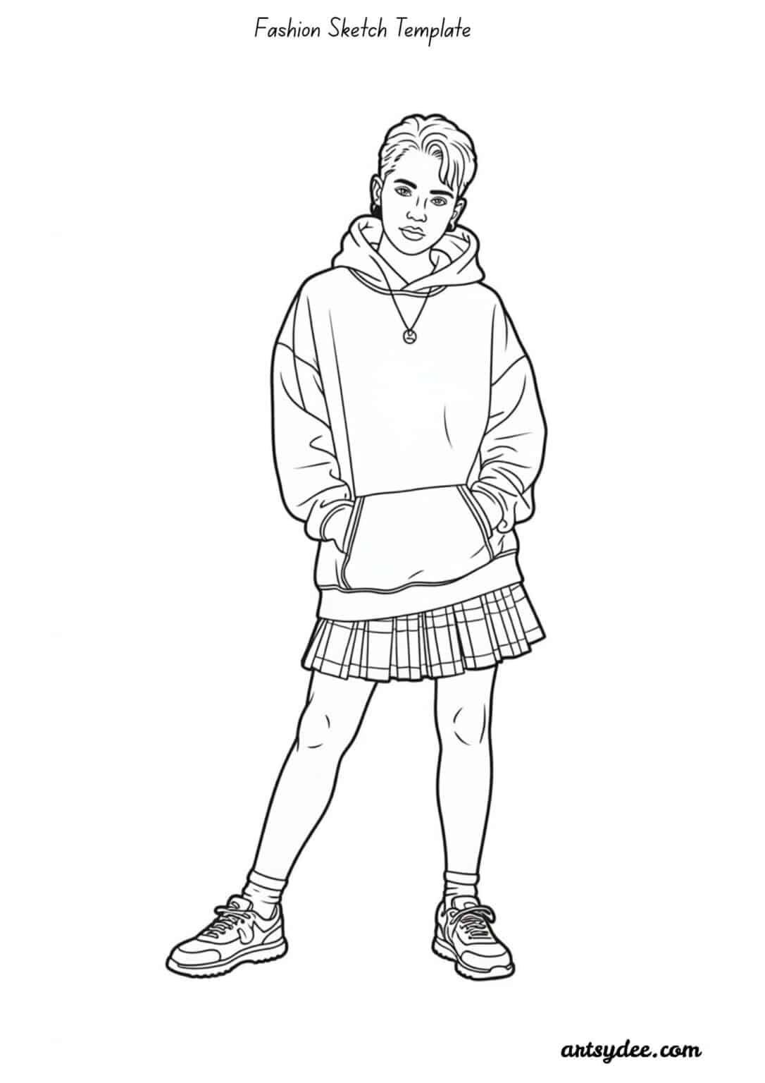 50+ Fashion Sketch Templates & Drawing Ideas for Your Sketchbook ...