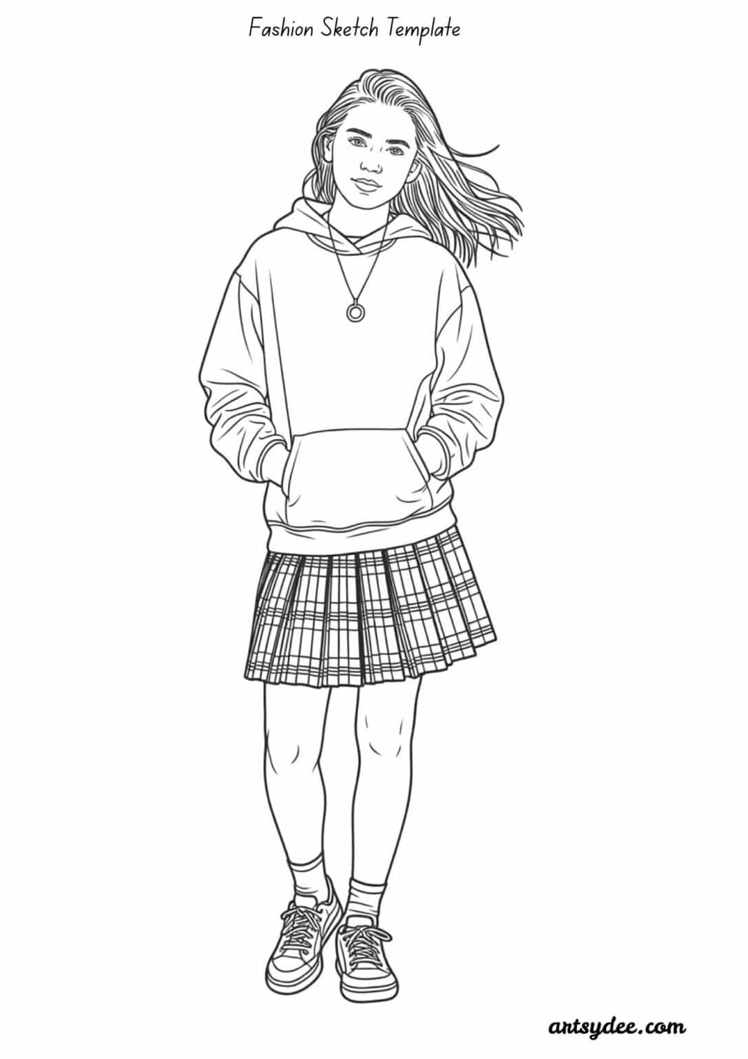 50+ Fashion Sketch Templates & Drawing Ideas for Your Sketchbook ...