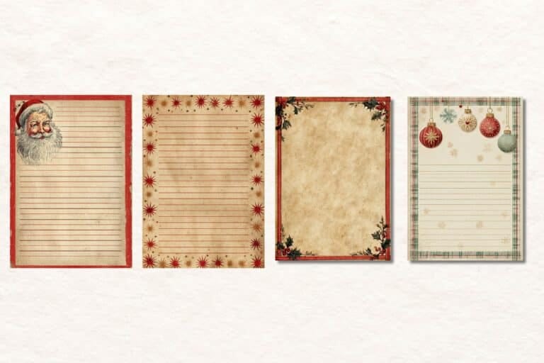 Vintage Christmas Junk Journal Pages – Printable Retro Holiday Set ...